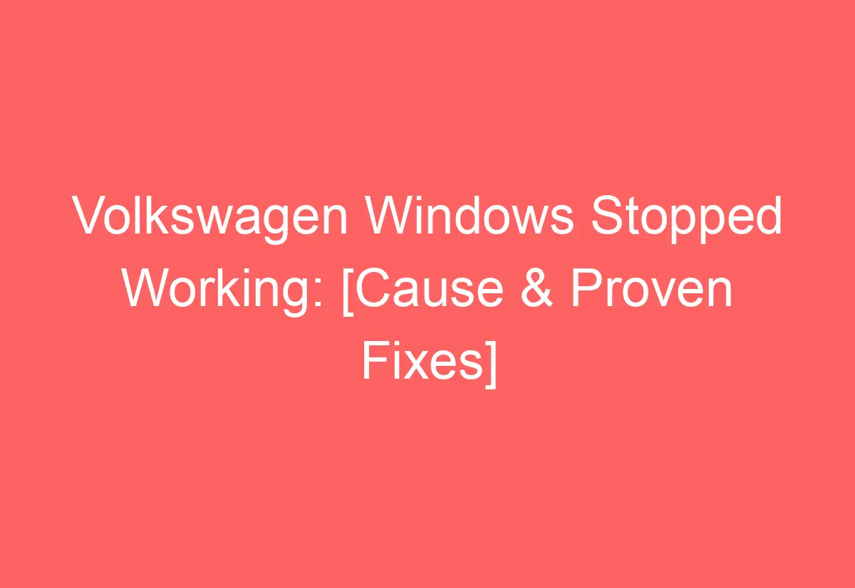 Volkswagen Fuel Gauge Not Working: [Causes & Proven Fixes] - AutomotiveGlory