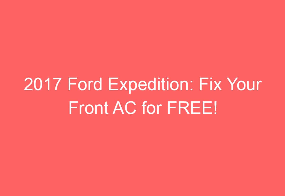 Your Ford Expedition Liftgate Isn't Working? Here's How to Fix It ...