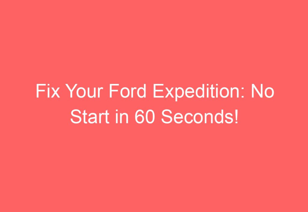 Your Ford Expedition Liftgate Won't Open? Here's How to Fix It ...