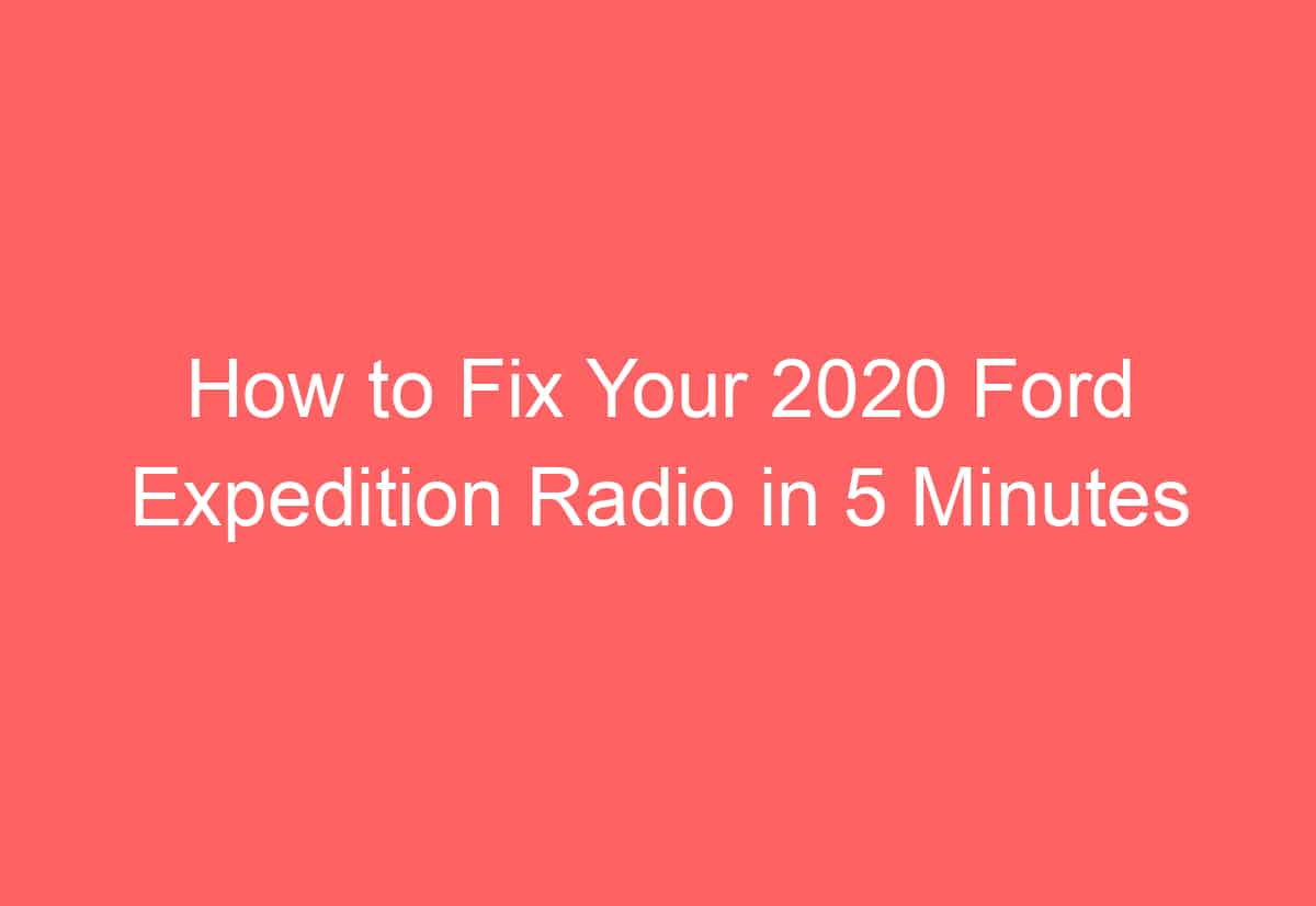 Ford Expedition Rear Hatch Won'T Open [Problems & Solutions ...