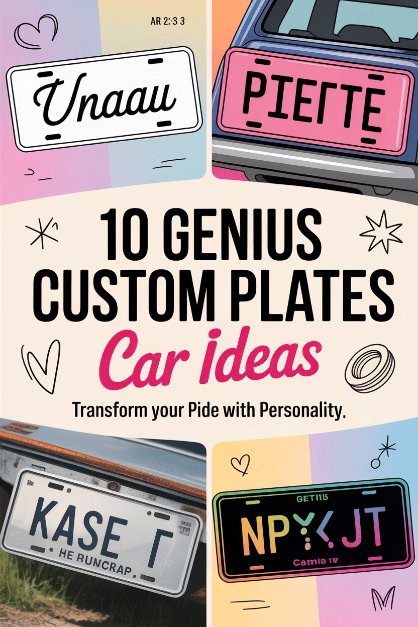 Custom Plates Car Ideas: 7 Unique Designs to Personalize Your Ride